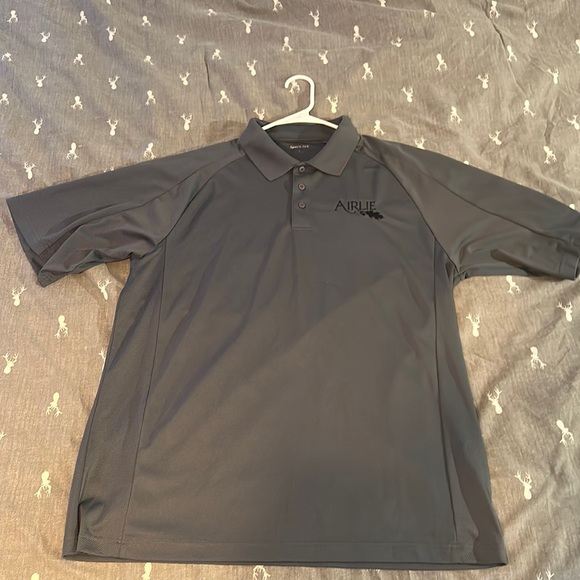 Sport-Tek | Shirts | Sport Tek Large Grey Polo With Airlie Logo | Poshmark
